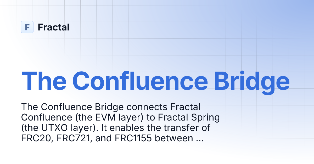 The Confluence Bridge | Fractal
